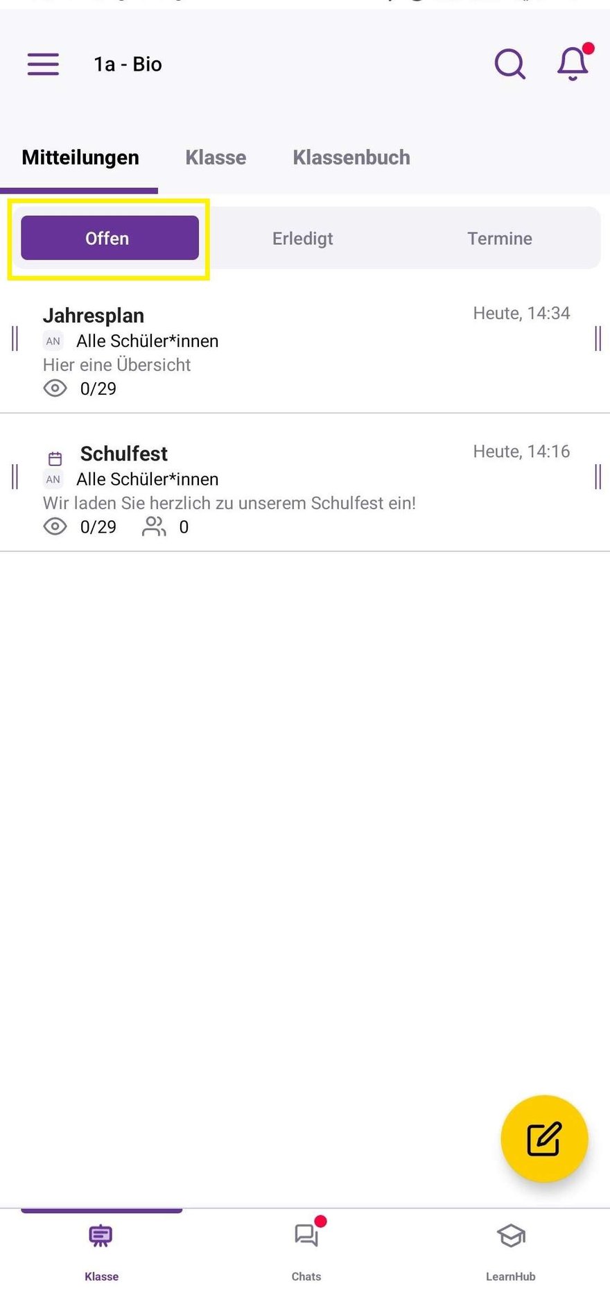 Ein Überblick über die Mitteilungsfunktion
